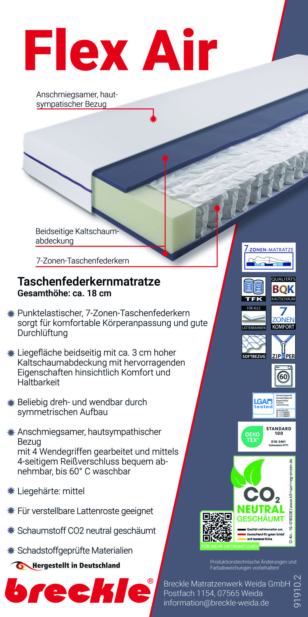 Breckle Weida Flex Air Testsieger Stiftung Warentest 03/25 Note: "GUT ...